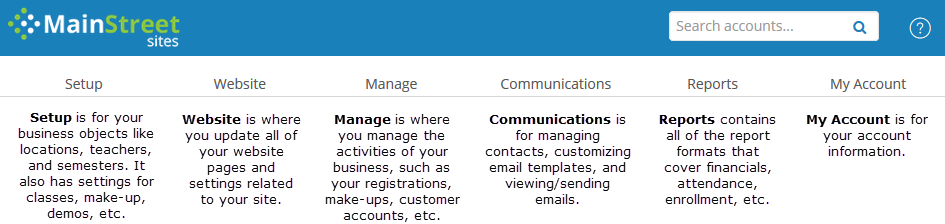 Main Street Sites User Manual